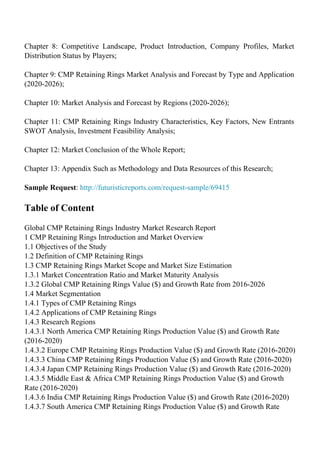 Global cmp retaining_rings_markets-futuristic_reports | PDF