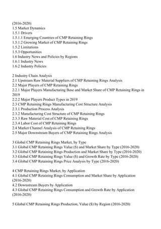Global cmp retaining_rings_markets-futuristic_reports | PDF