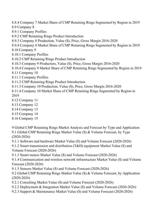 Global cmp retaining_rings_markets-futuristic_reports | PDF