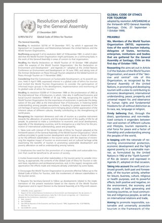 Global code of ethics for tourism eng | PDF