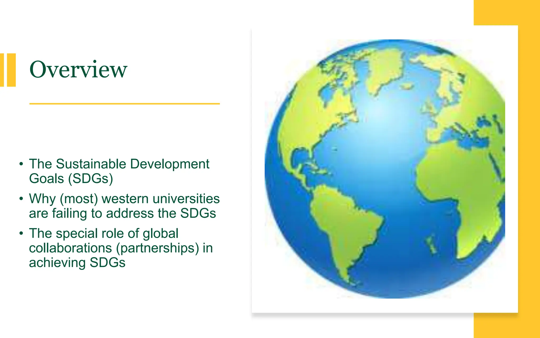 Global collaborations in higher education for achieving Sustainable ...