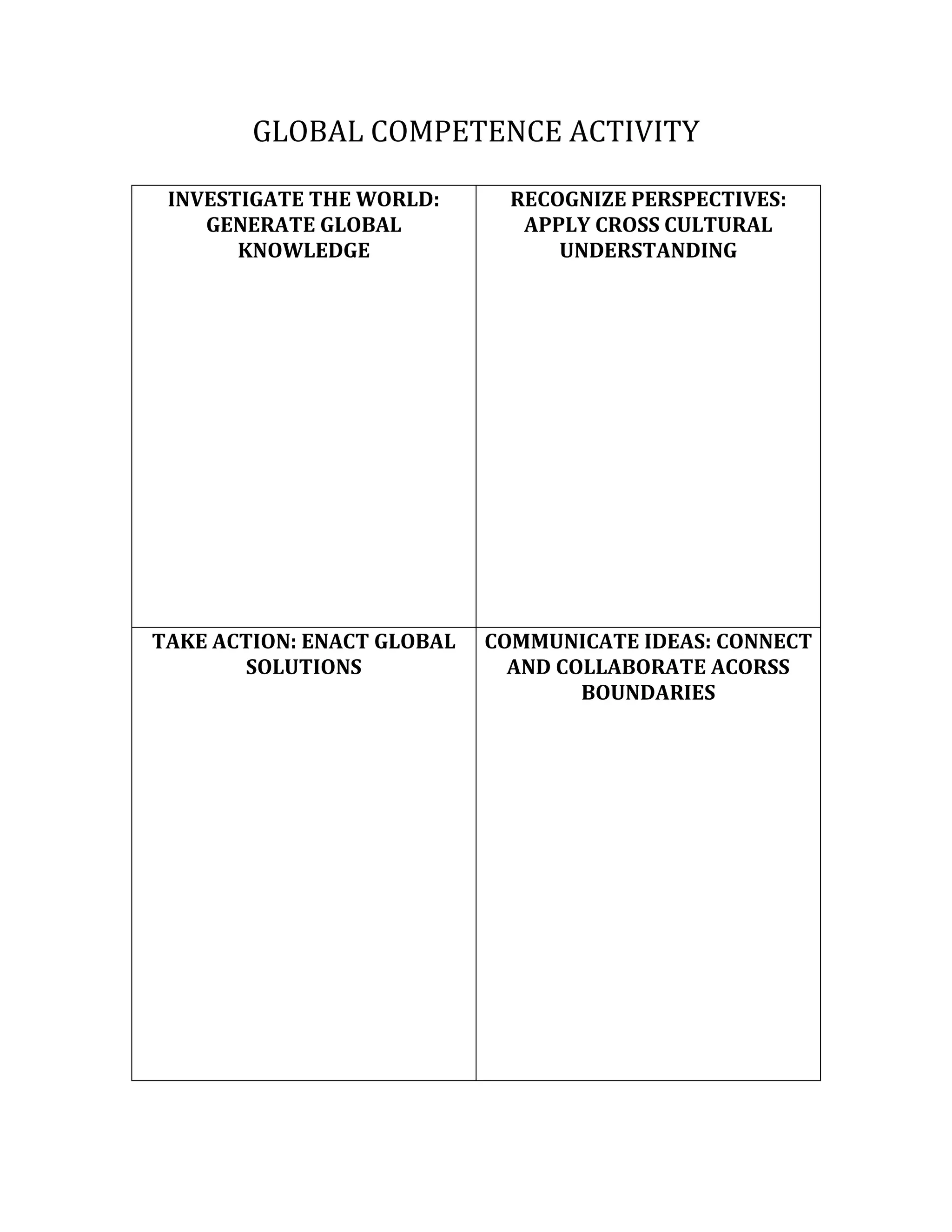 Global competence activity | DOCX