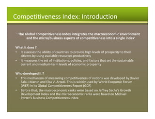 Global competitive index & indian scenario | PDF | Business Accounting ...