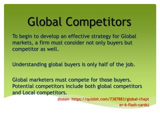 Global competitors | PPTX | Large Business | Business