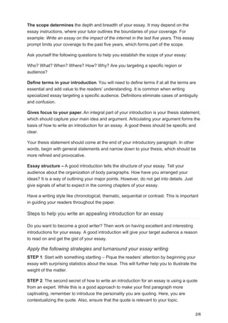 Globalcompose.com how to write an introduction for an essay | PDF