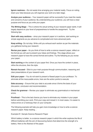 Globalcompose.com how to write a science research paper | PDF