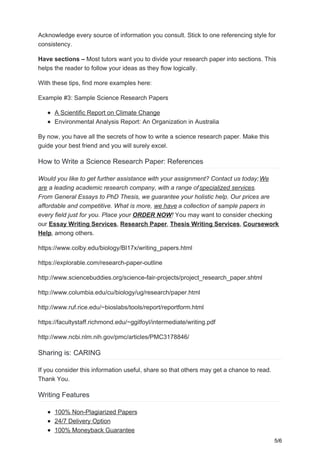 Globalcompose.com how to write a science research paper | PDF