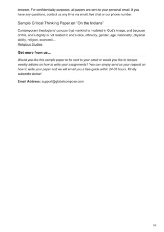 Globalcompose.com sample essay on option 2 | PDF