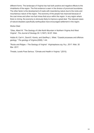 Globalcompose.com sample research on paper the geology of virginia | PDF