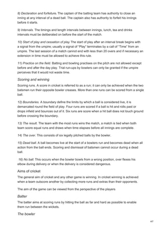 Globalcompose.com sample term paper on cricket | PDF