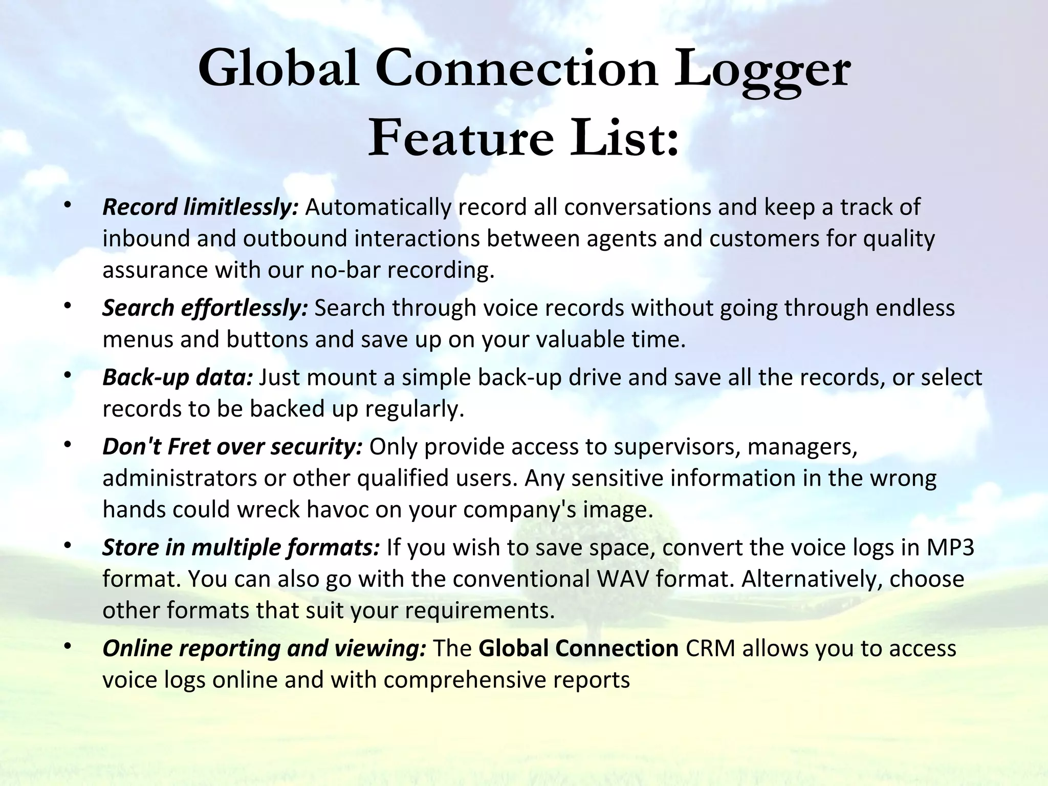 Global connection logger | PPS | Web Conferencing | Computer Software ...
