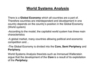 Global core and periphery | PPTX