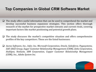 Demystifying the Demand Dynamics of the Global CRM Software Market | PPT