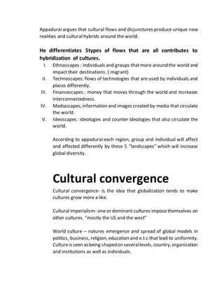 Global cultural and cultural flows macaani | DOCX