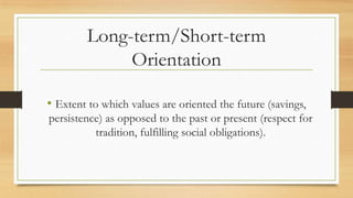 Global Cultural Differences (Subject: Human Resource Management) | PPTX