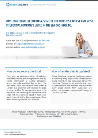 Global Database | PDF