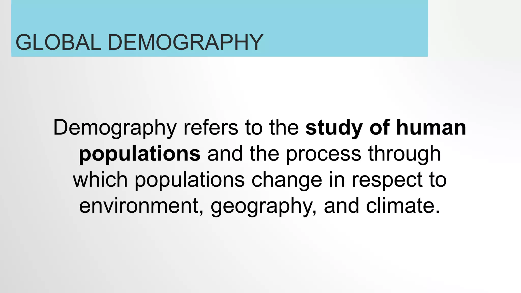 Global Demography | PPTX