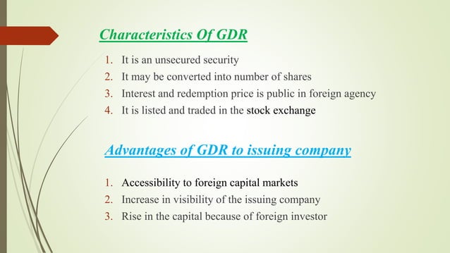 Global depository receipt (gdr) | PPTX
