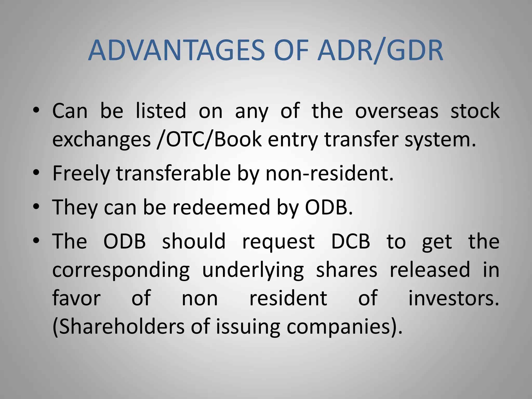 Global depository receipts | PPTX