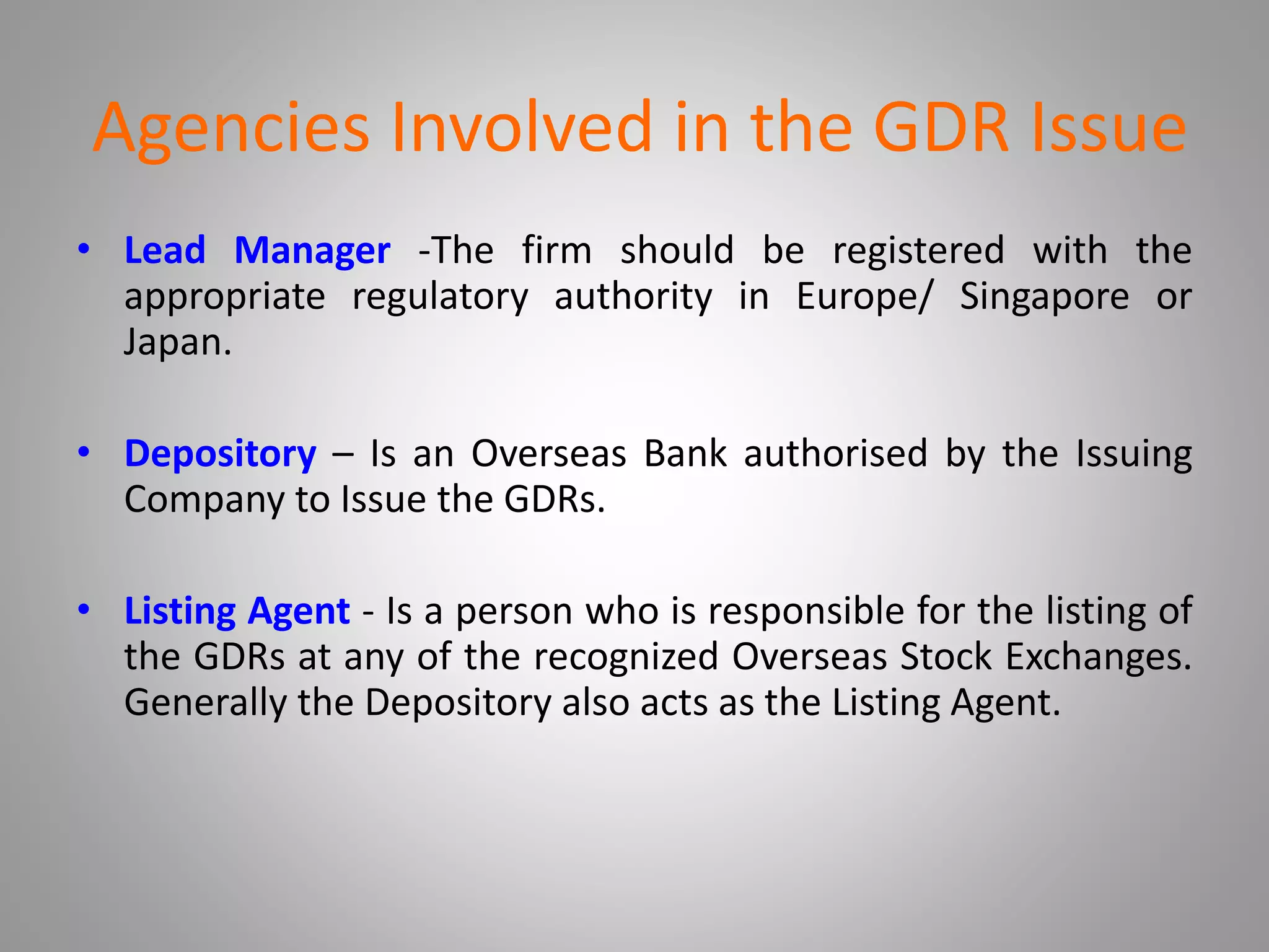 Global depository receipts | PPTX