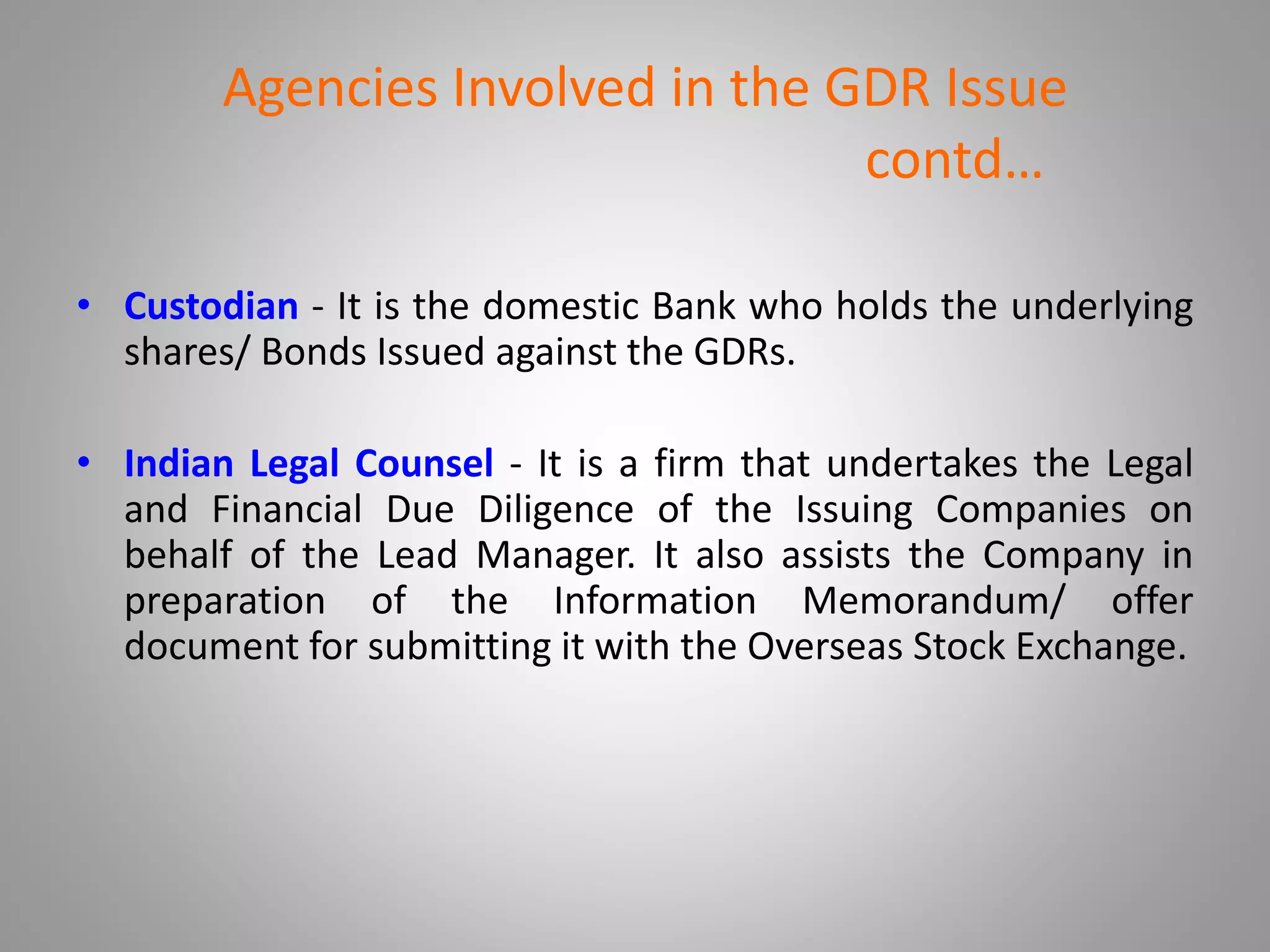 Global depository receipts | PPTX