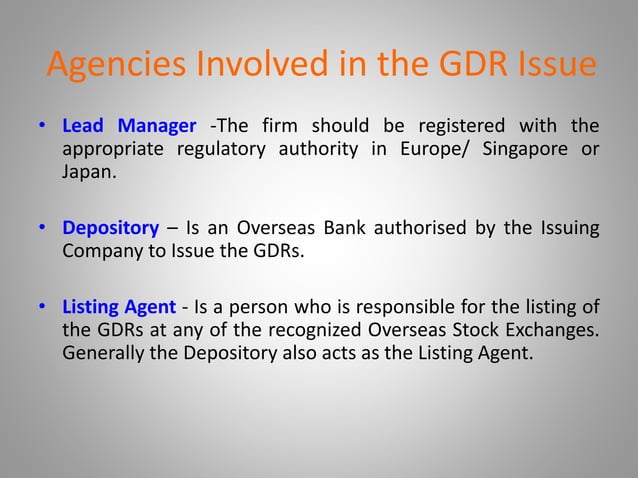 Global depository receipts | PPTX