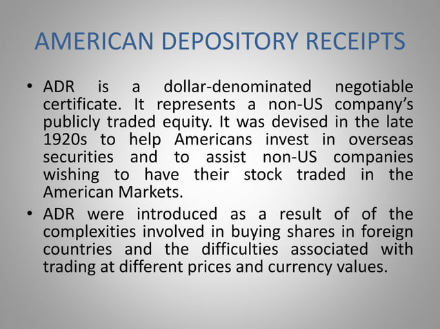 Global depository receipts | PPTX