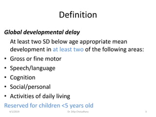 Global developmental delay & Intellectual disability | PPTX