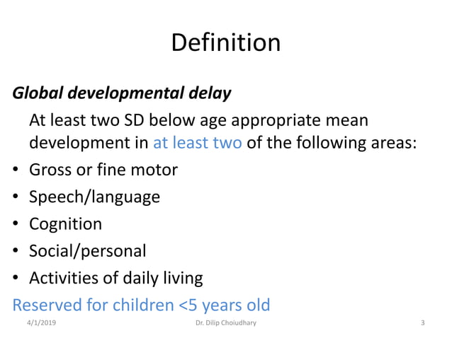 Global developmental delay & Intellectual disability | PPTX