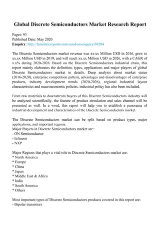 Global discrete semiconductors_markets-futuristic_reports | PDF ...