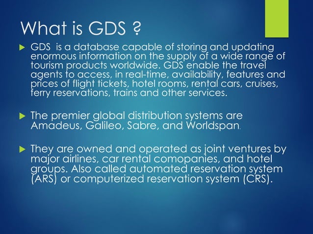 Global distribution system(gds) | PDF