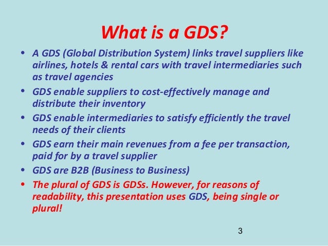 Global Distribution Systems - Past, present and yet to come: Part 1 o…