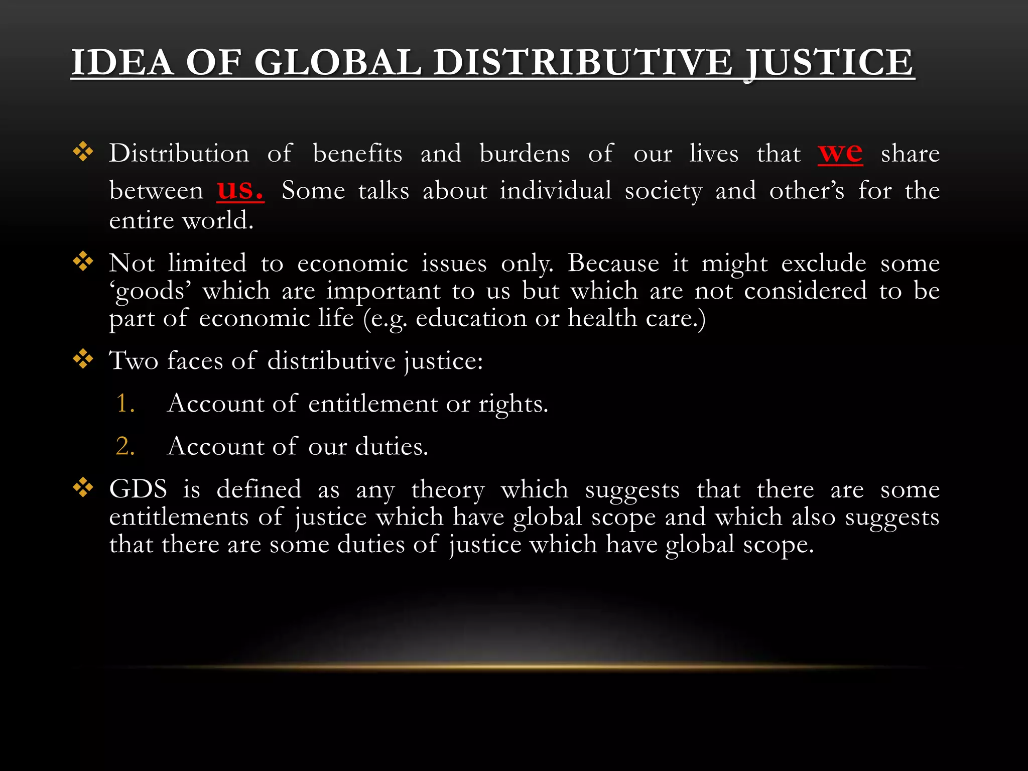 Global distributive justice | PPTX