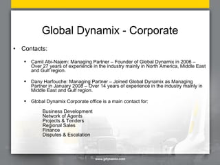 Global dynamix ppt 08 2010 | PPT | Logistics and Transportation Industry | Industries