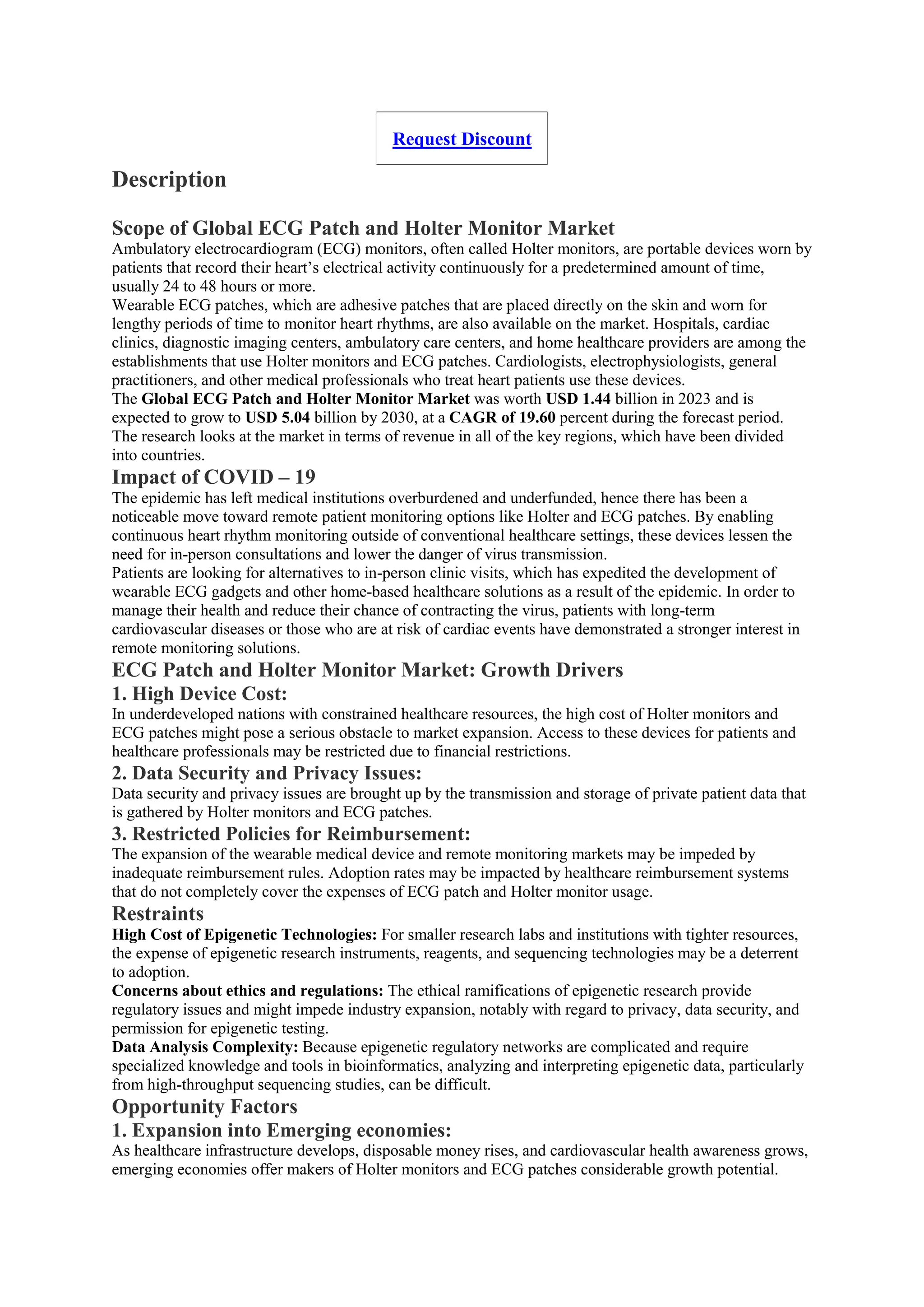 Global ECG Patch and Holter Monitor Market | PDF