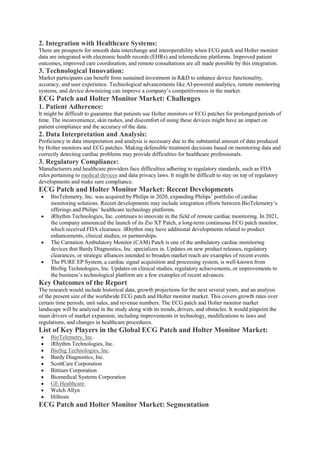 Global ECG Patch and Holter Monitor Market | PDF | Heart and ...