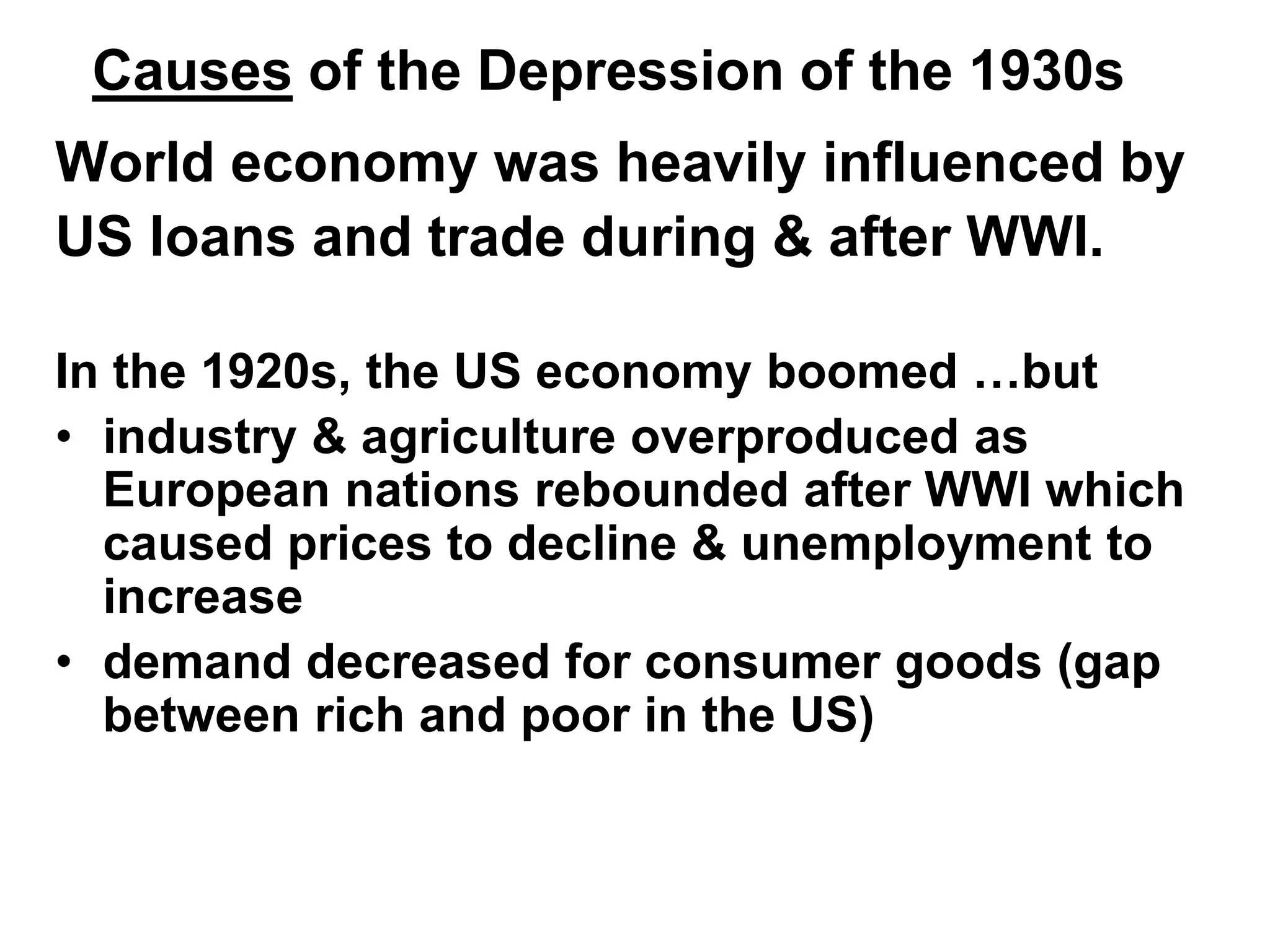Global economic depression overview | PPTX | Business | Business and ...