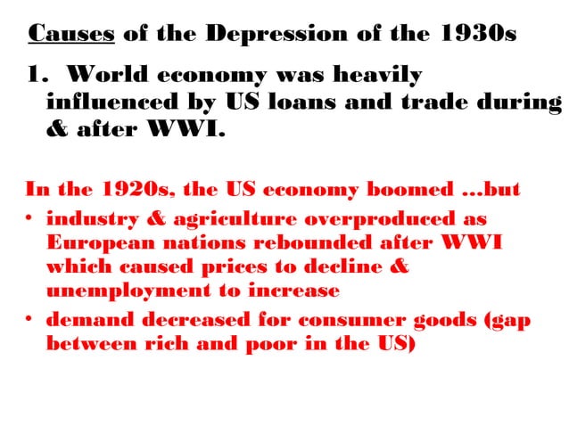 Global economic depression overview | PPT