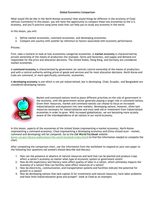 Global Economics Comparison | PDF
