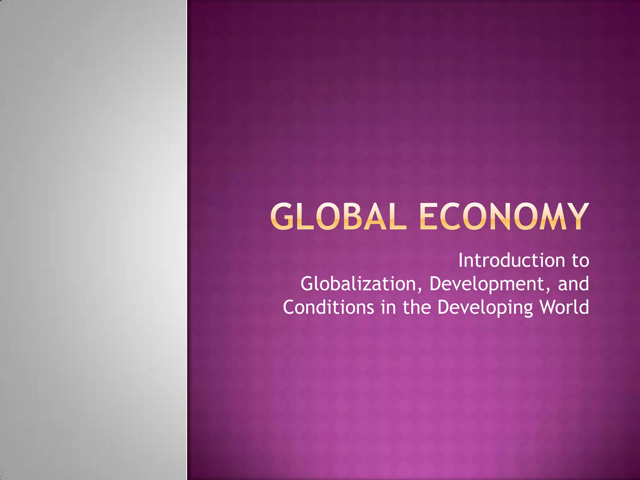 Global Economy | PPTX