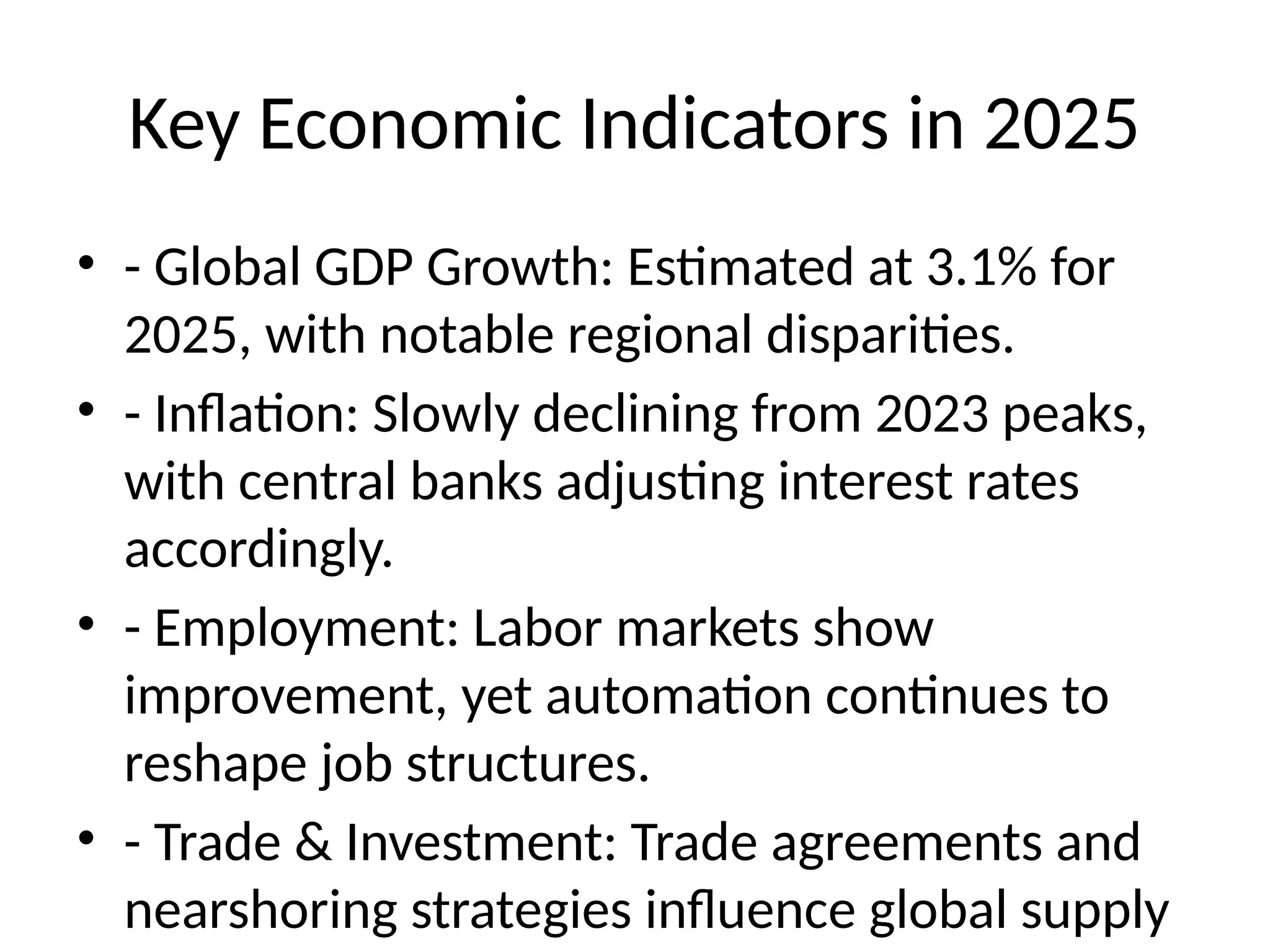 Analyzing the Current State and Future Trends of the Global Economy in ...