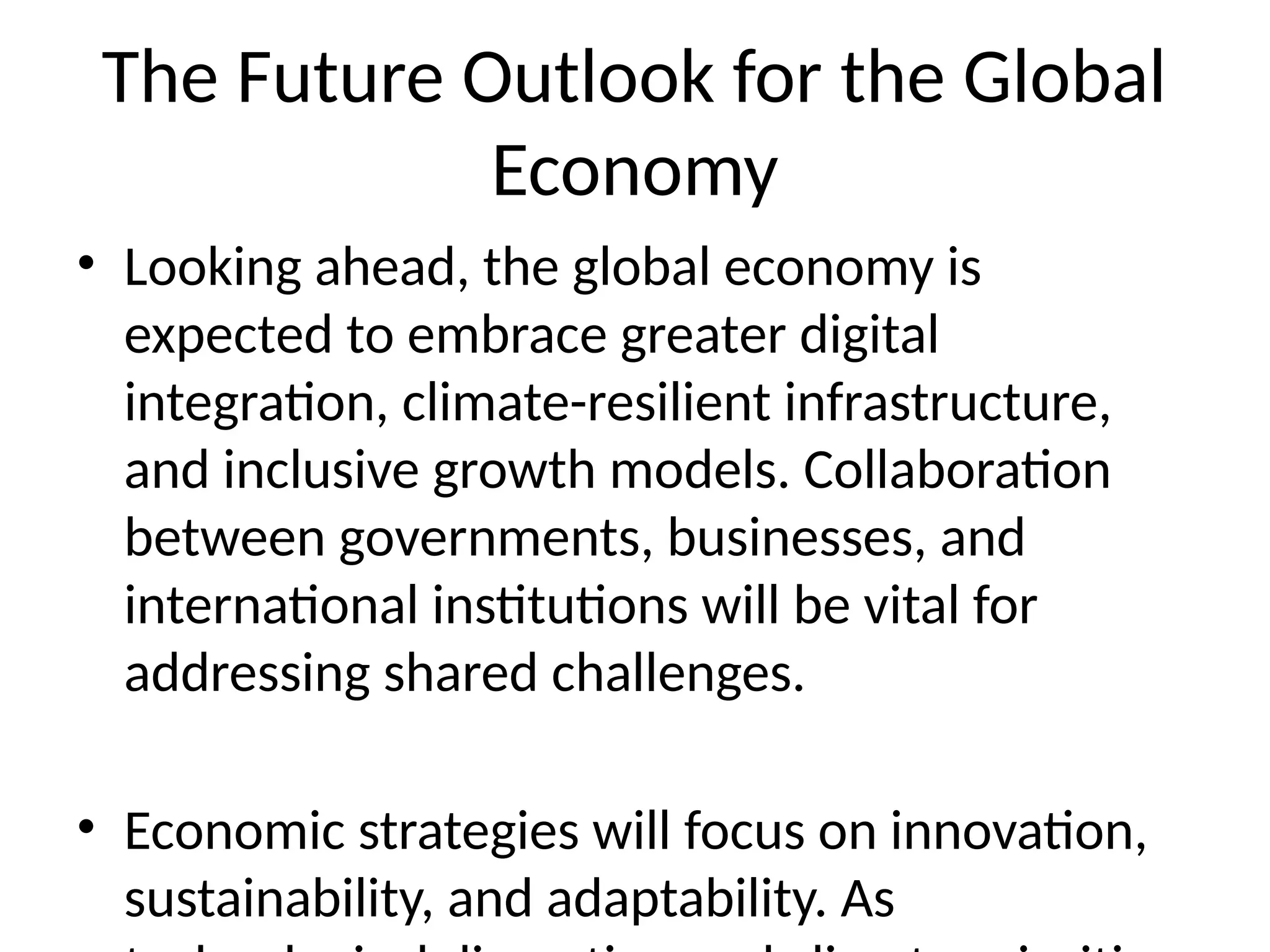 Analyzing the Current State and Future Trends of the Global Economy in 2025 | PPTX