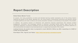 Edtech Market PPT: Growth, Outlook, Demand, Keyplayer Analysis and Opportunity 2024-32 | PPTX