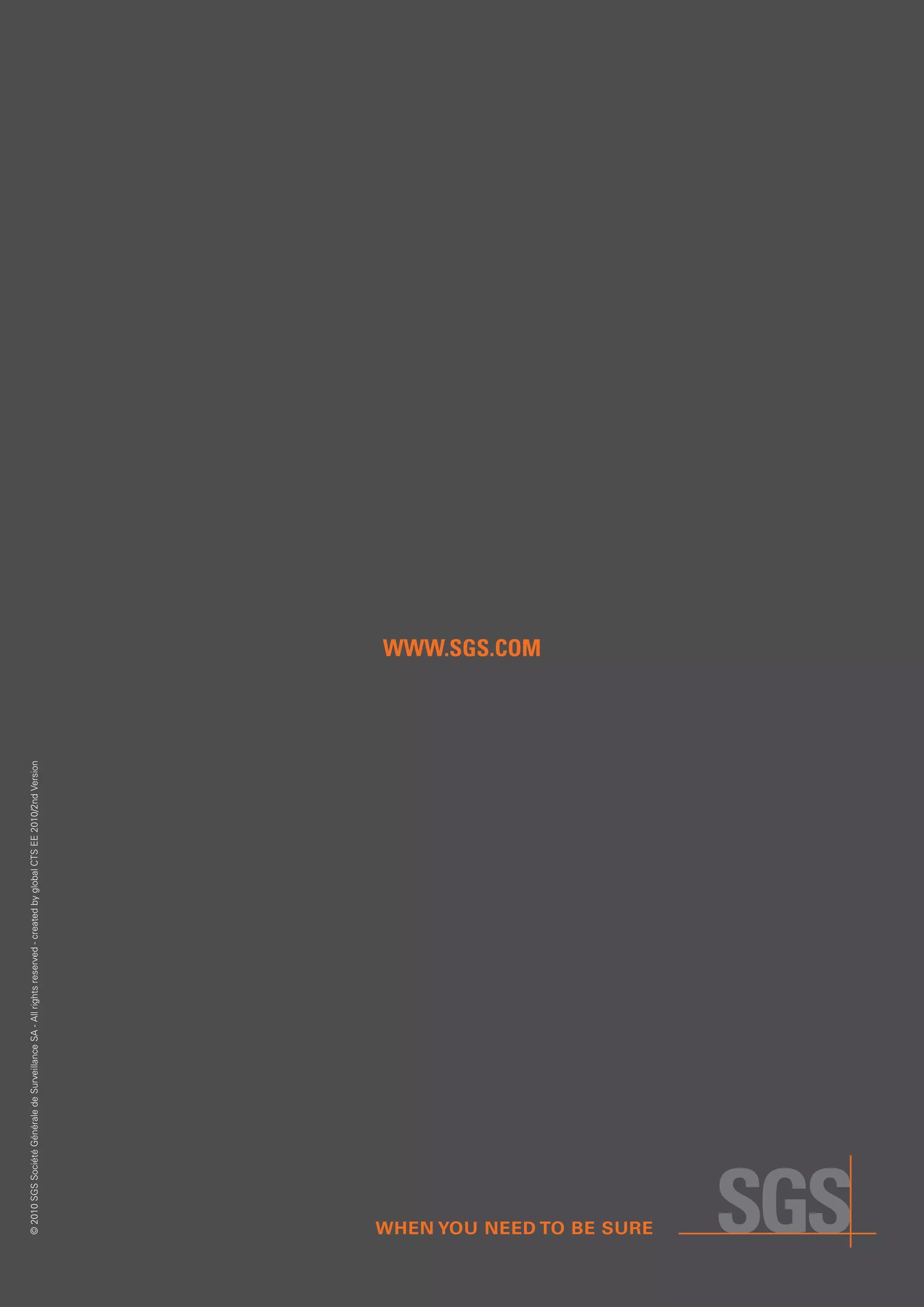 SGS Global Brochure | PDF | Household Supplies | Shopping