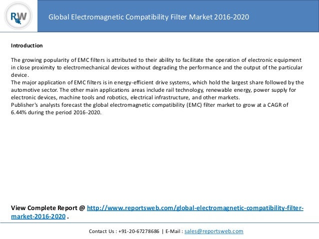 Worldwide Electromagnetic Compatibility Filter Market 2016 Trend ...