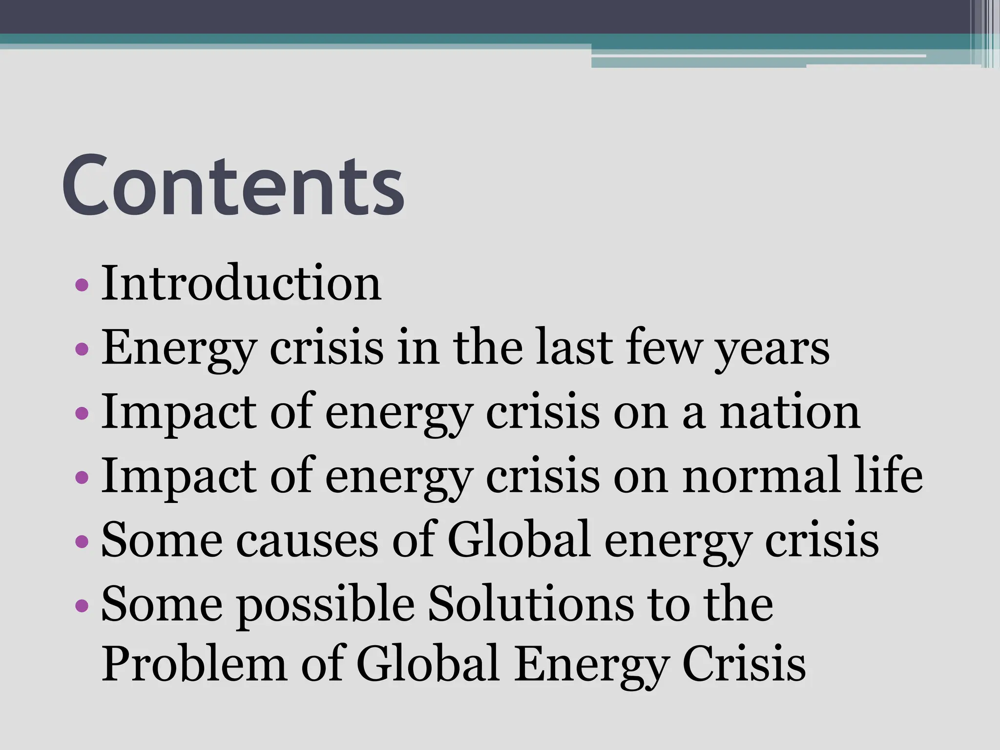 Global Energy Crisis | PPTX