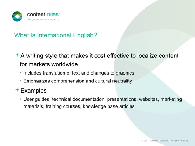 How to Write Using International English - Excerpt | PPT