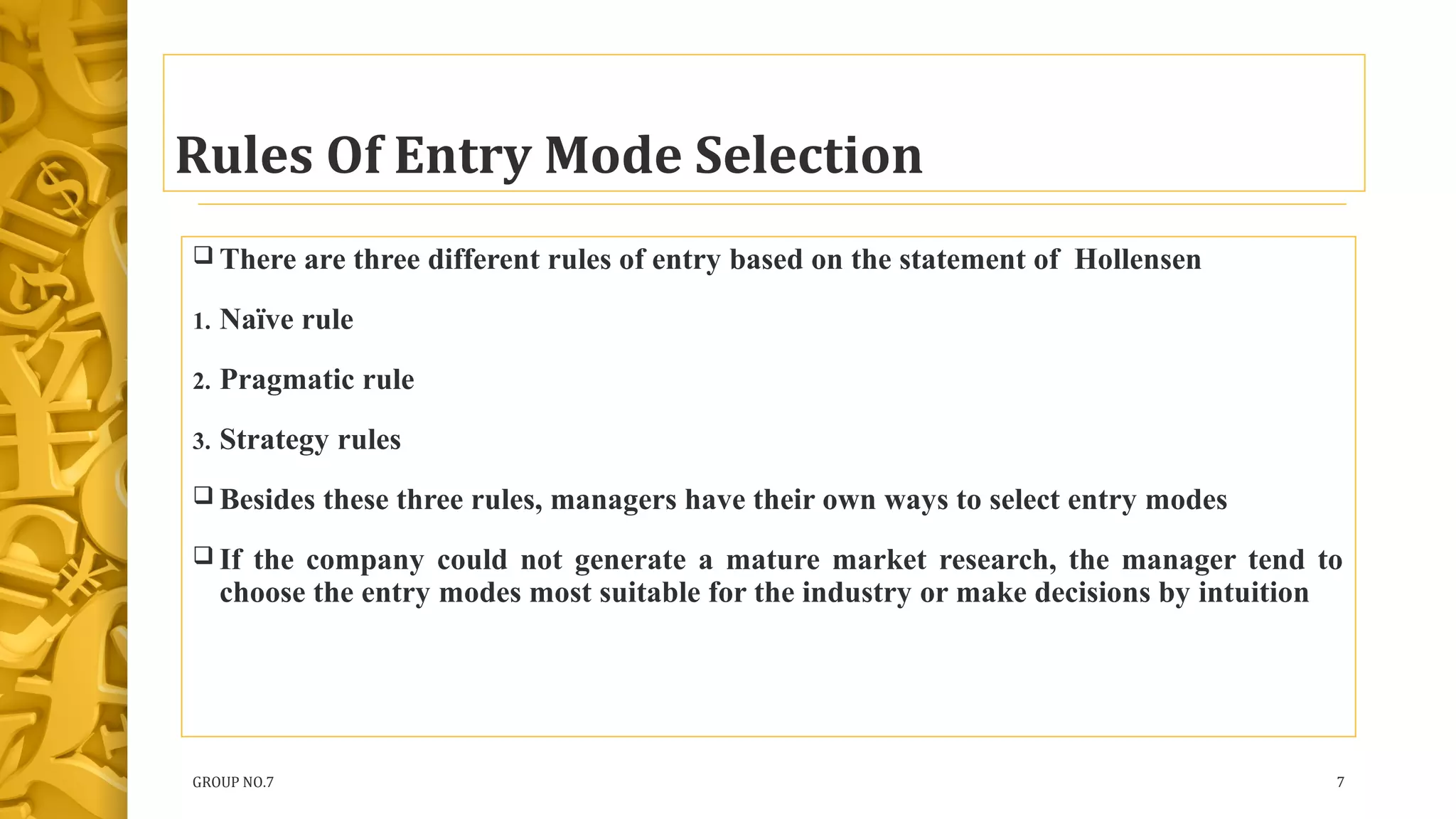 Global entry strategies | PPT