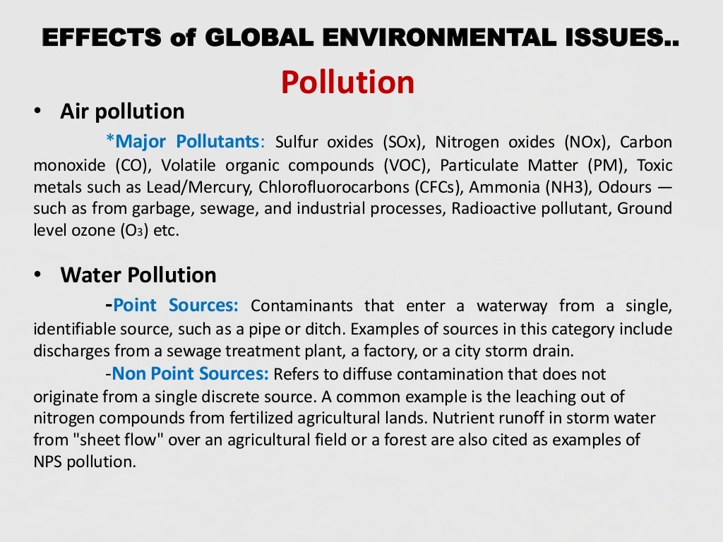 Global environmental issues