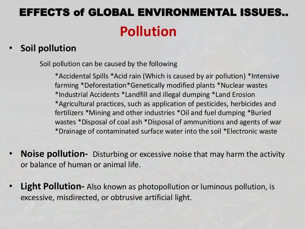 Global environmental issues
